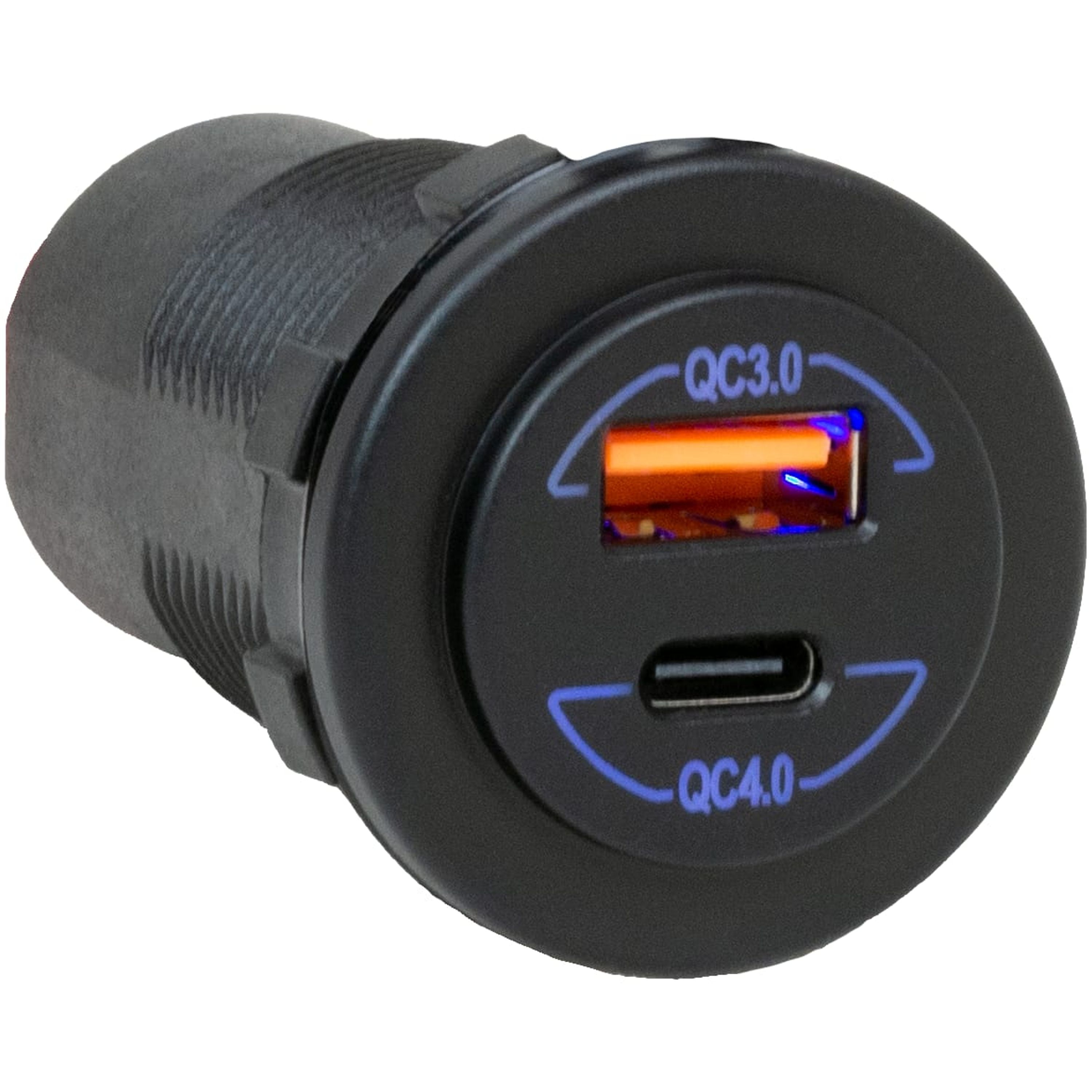 Sutars Dobbel USB-kontakt, QC3.0+QC4.0 (Type-C)