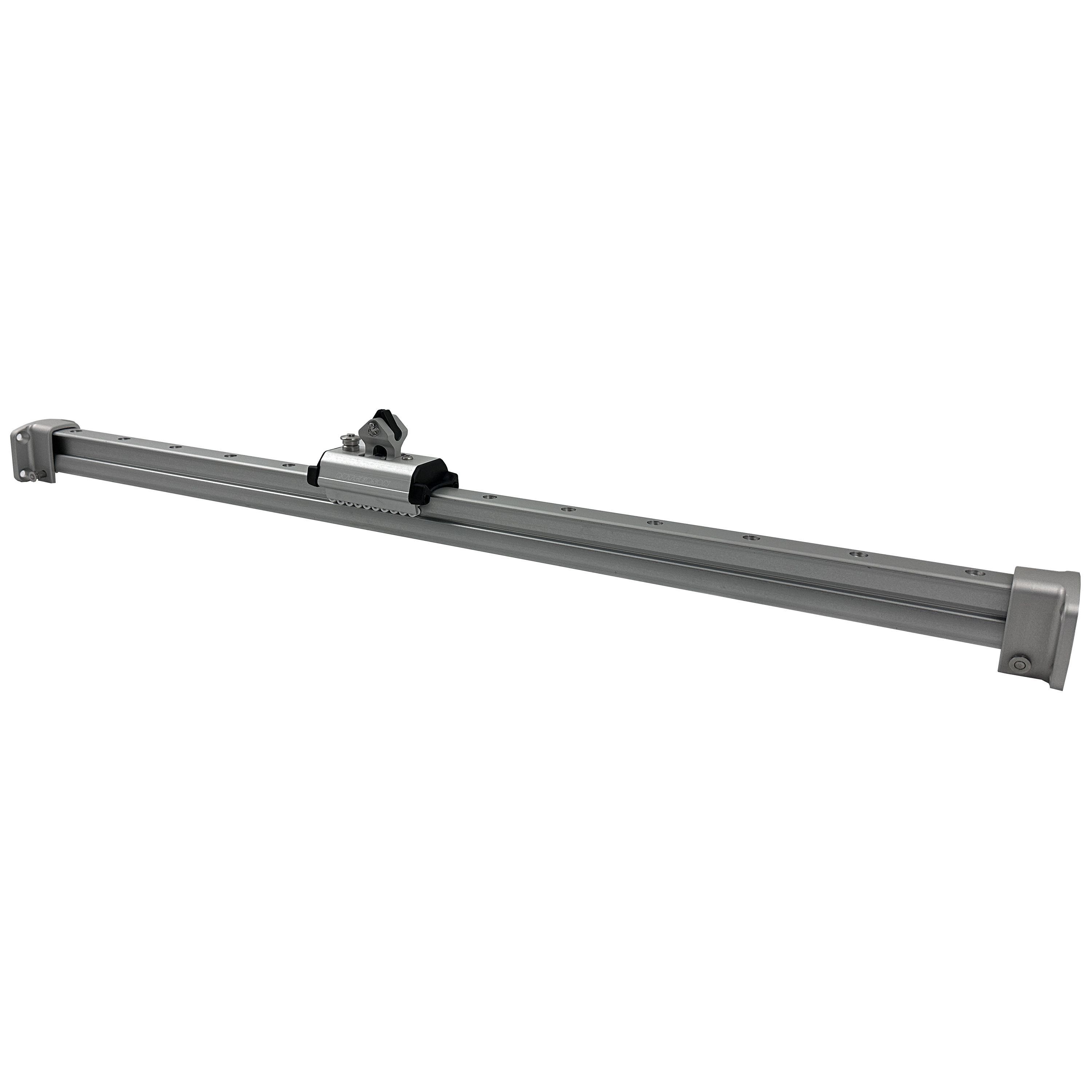 Rutgerson Storskotsskena kit med stopp på vagn, bänkmontage Silver