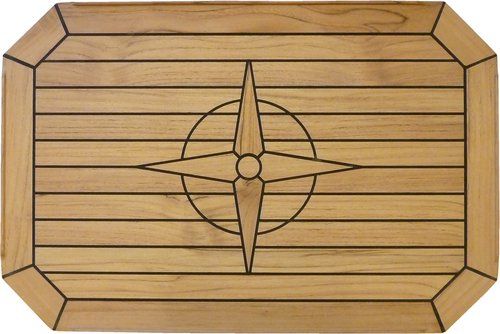 Teak Bordplate 51 x 75 cm Firkantet